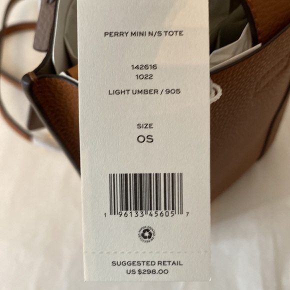 Tory Burch | Bags | Nwt Tory Burch Mini Perry Tote Light Umber 42616 ...